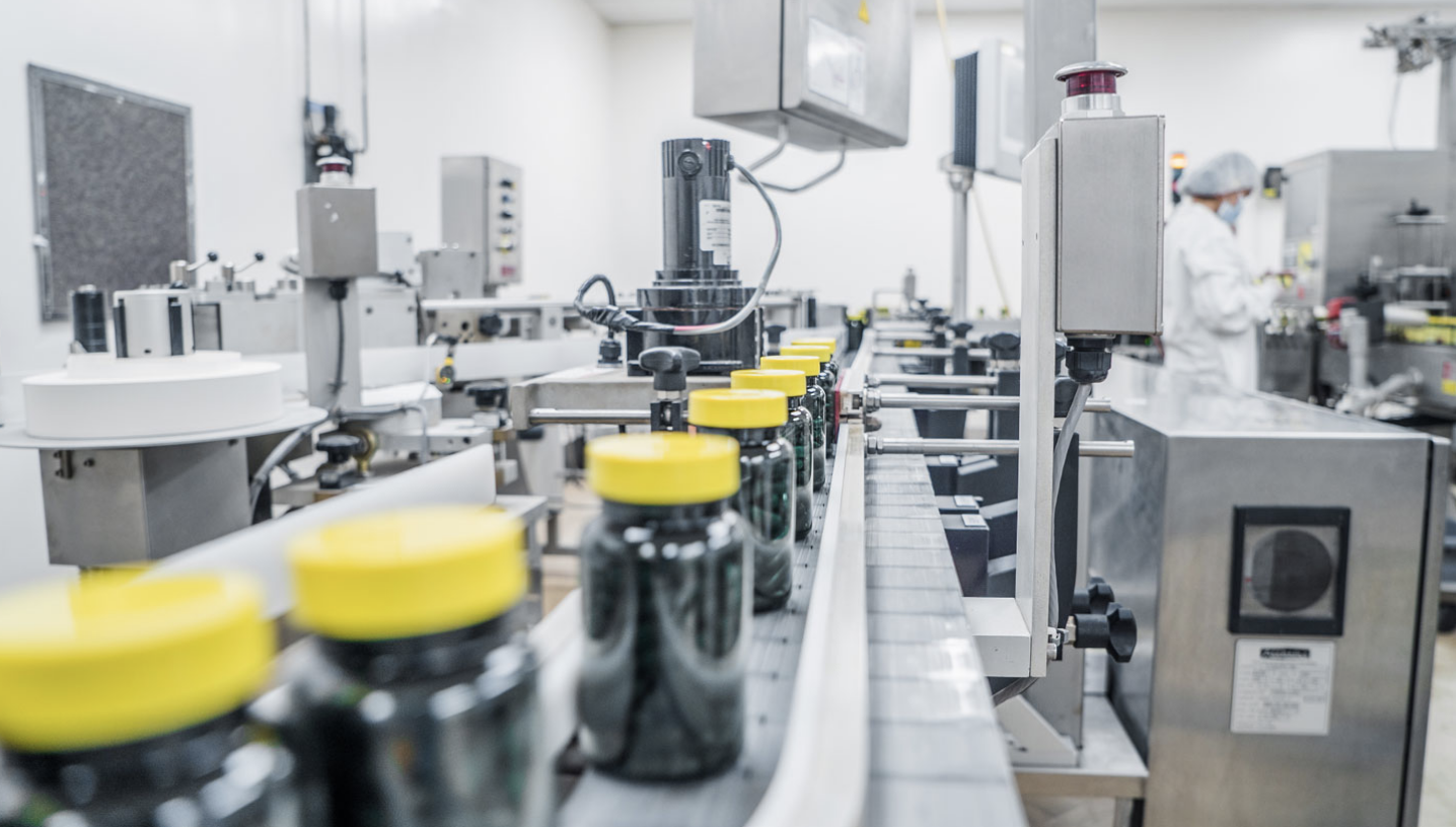Supplement manufacturing production line